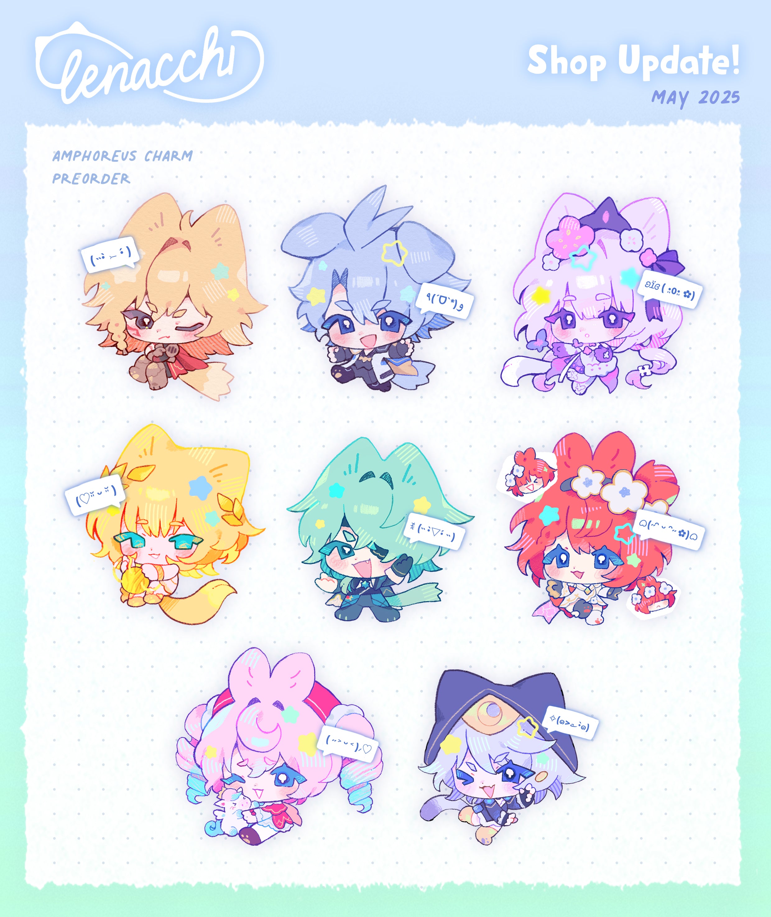 [PREORDER] Amphoreus Charms | HSR Honkai Star Rail – Lenacchi Store